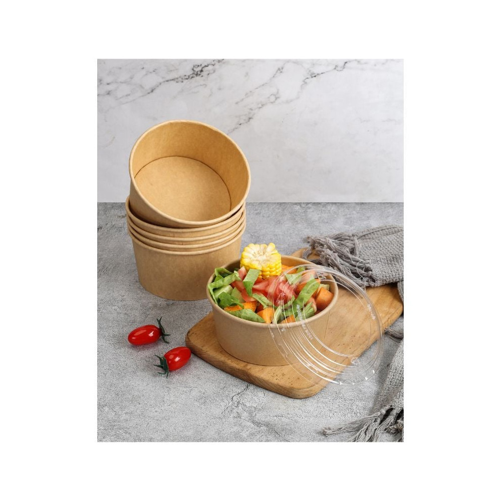 Bol à Salade Kraft - 1000 ml - Lot de 50 - DYNASTEEL Kitchenware