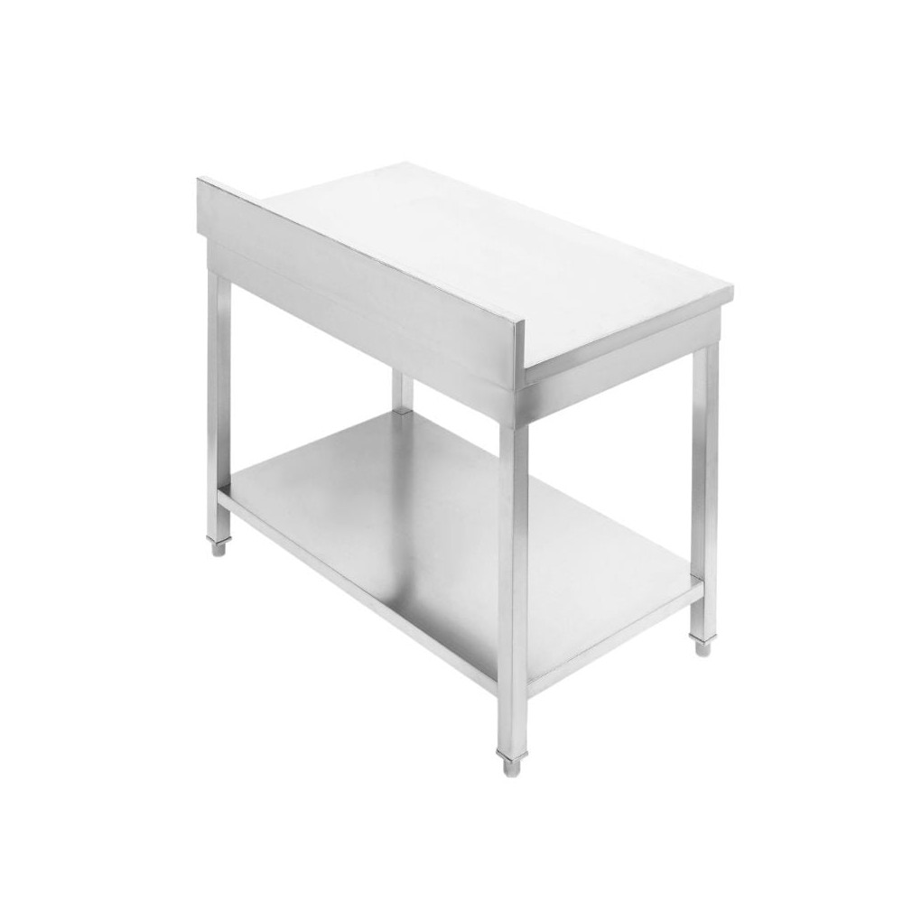 Table Inox avec Dosseret et Etagère - 1000 x 600 mm - DYNASTEEL Work