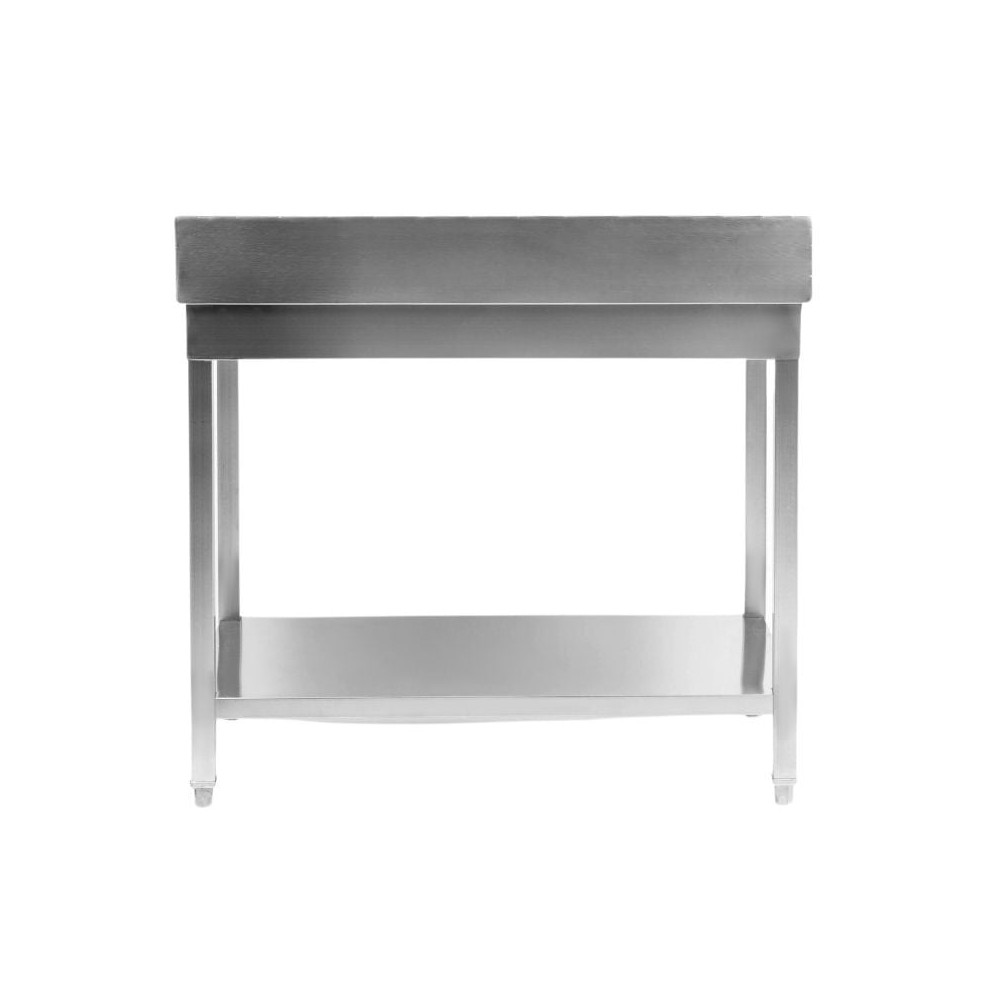 Table Inox avec Dosseret et Etagère - 1000 x 600 mm - DYNASTEEL Work