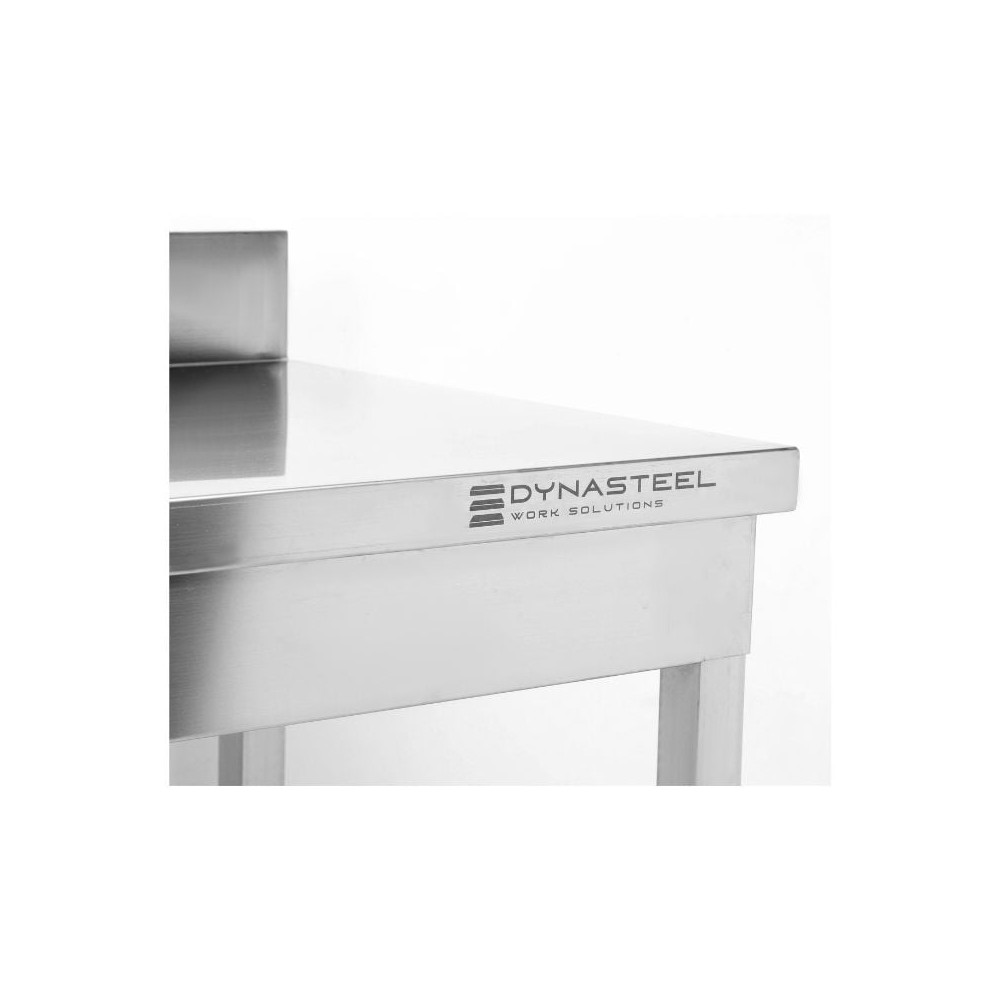 Table Inox avec Dosseret et Etagère - 600 x 700 mm - DYNASTEEL Work