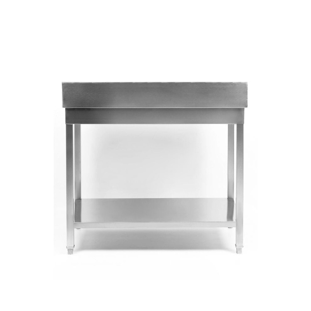 Table Inox avec Dosseret et Etagère - 600 x 700 mm - DYNASTEEL Work
