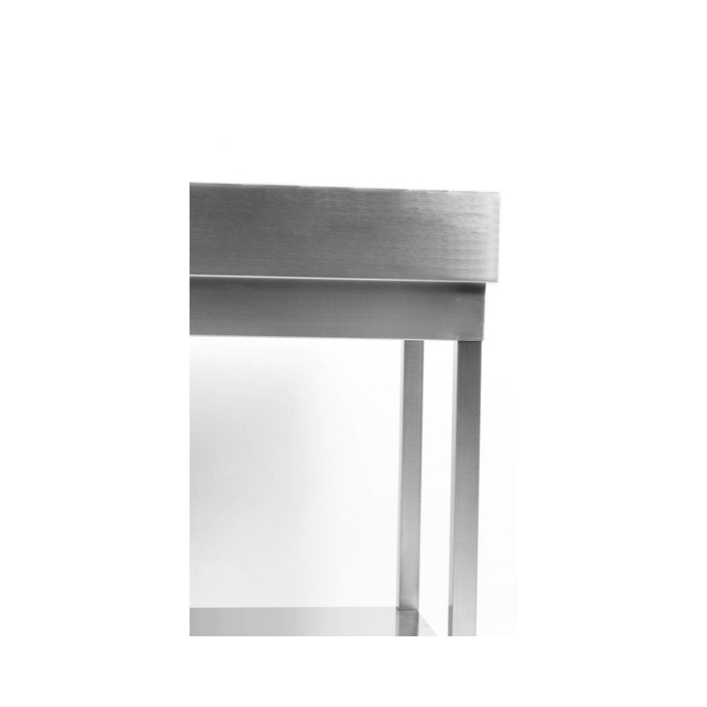Table Inox avec Dosseret et Etagère - 600 x 700 mm - DYNASTEEL Work