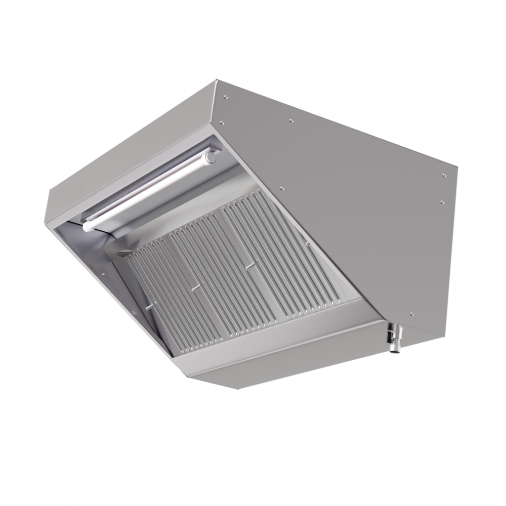 Hotte Snack 700 avec Led et Sans Moteur - Longueur 2000 - DYNASTEEL Work