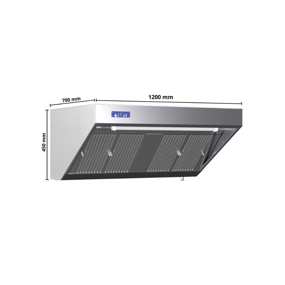 Hotte Snack Complète 700 - Longueur 1200 - Avec Moteur, Led et ...